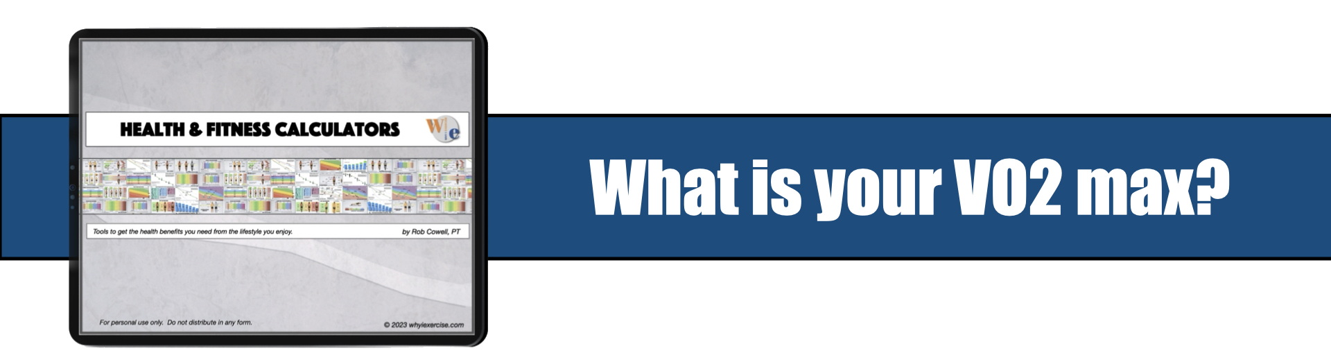 VO2 max: A leading health indicator. Test yourself! -Why I exercise